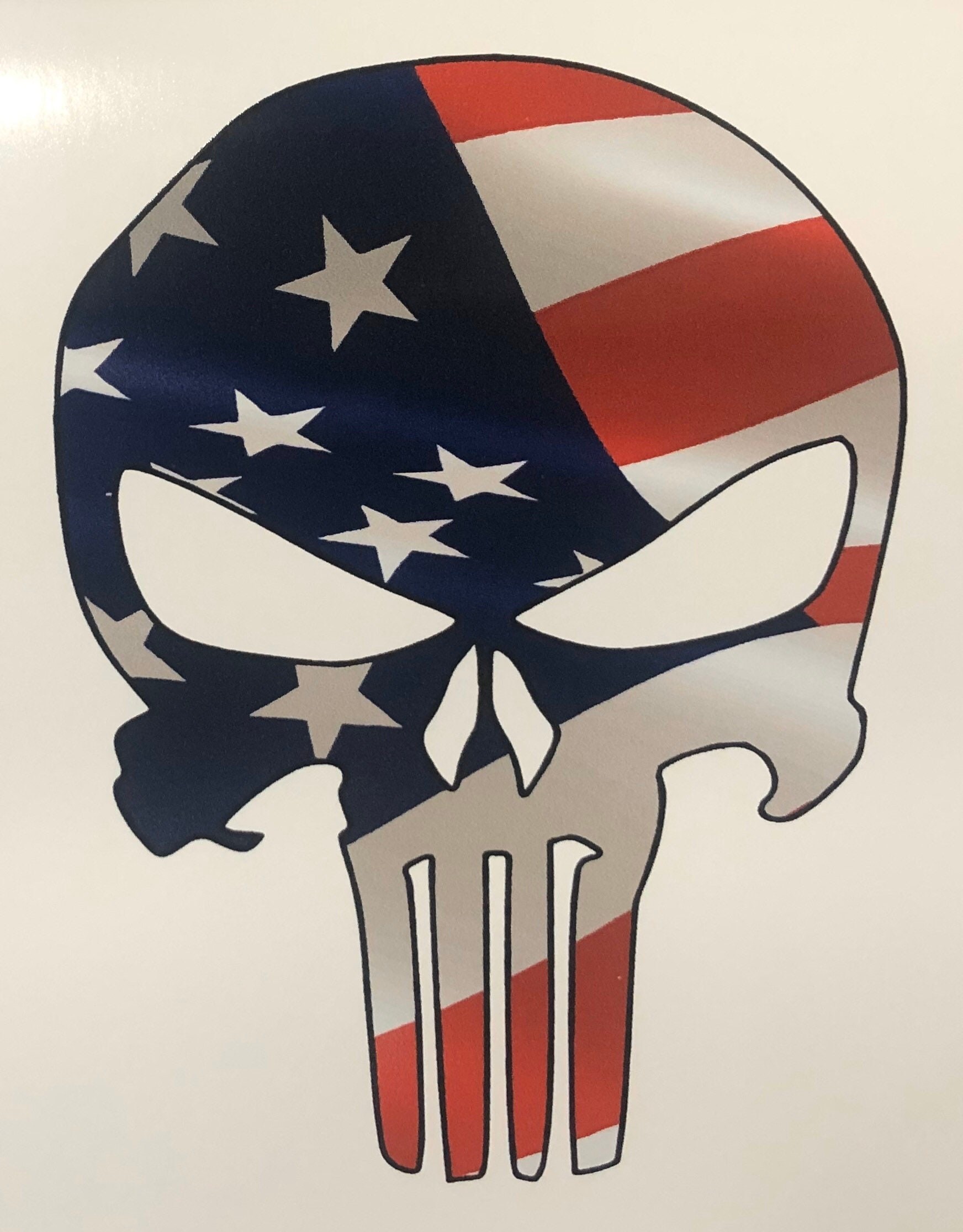 American Flag Punisher Style Decal. - Etsy