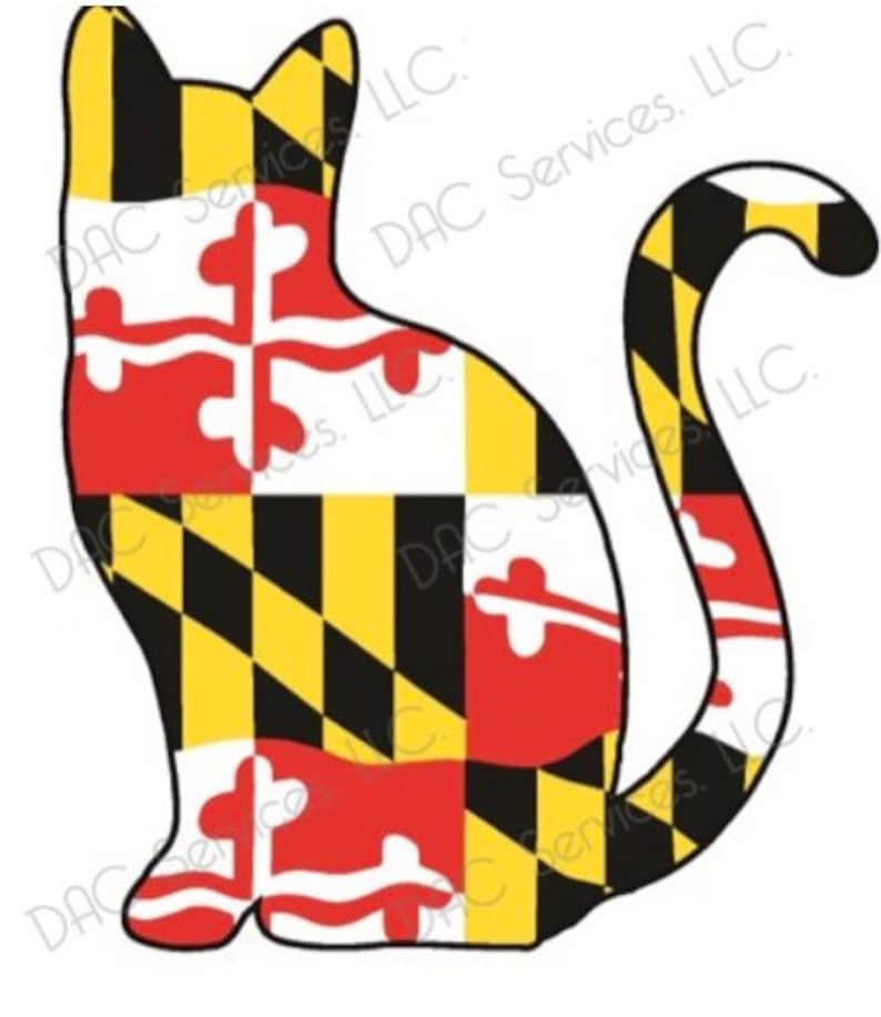 Maryland Flag Cat Decals - Etsy