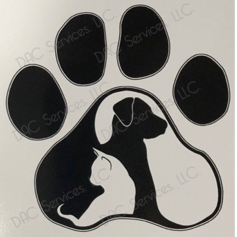Dog and Cat Paw Print Decals - Etsy