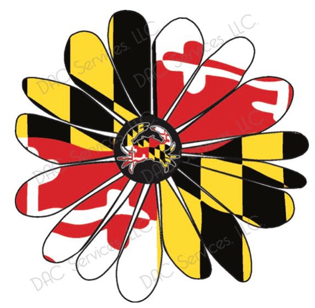 Maryland Flag Black Eyed Susan With Crab Center - Etsy