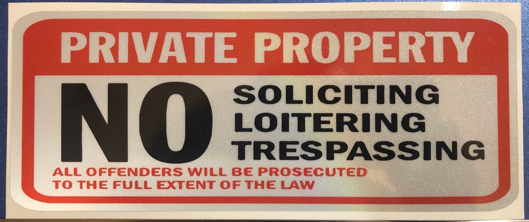 Private Property Decals - Etsy