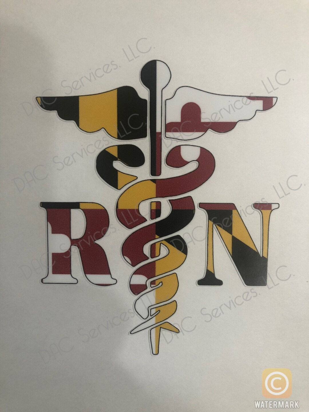 Maryland Flag RN Decal - Etsy