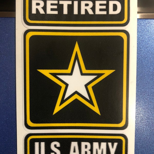 Army Retired Decal - Etsy