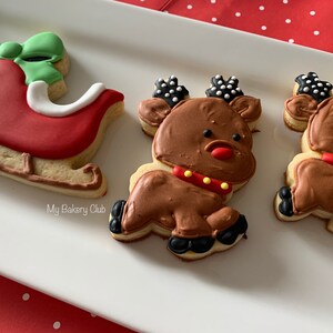 Santa Sleigh and Reindeer Cookie Set: Christmas Favors - Etsy