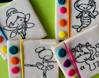 Paint Your Own Cookie paint Your Own Airplane PYO Cookie 1 Dozen - Etsy