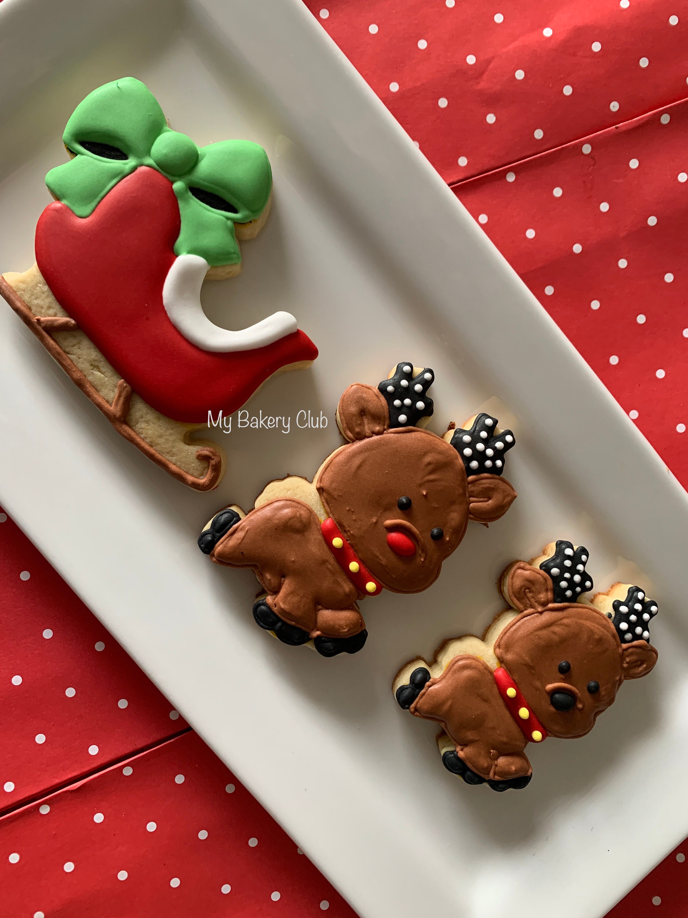 Santa Sleigh and Reindeer Cookie Set / Santa Favors / | Etsy