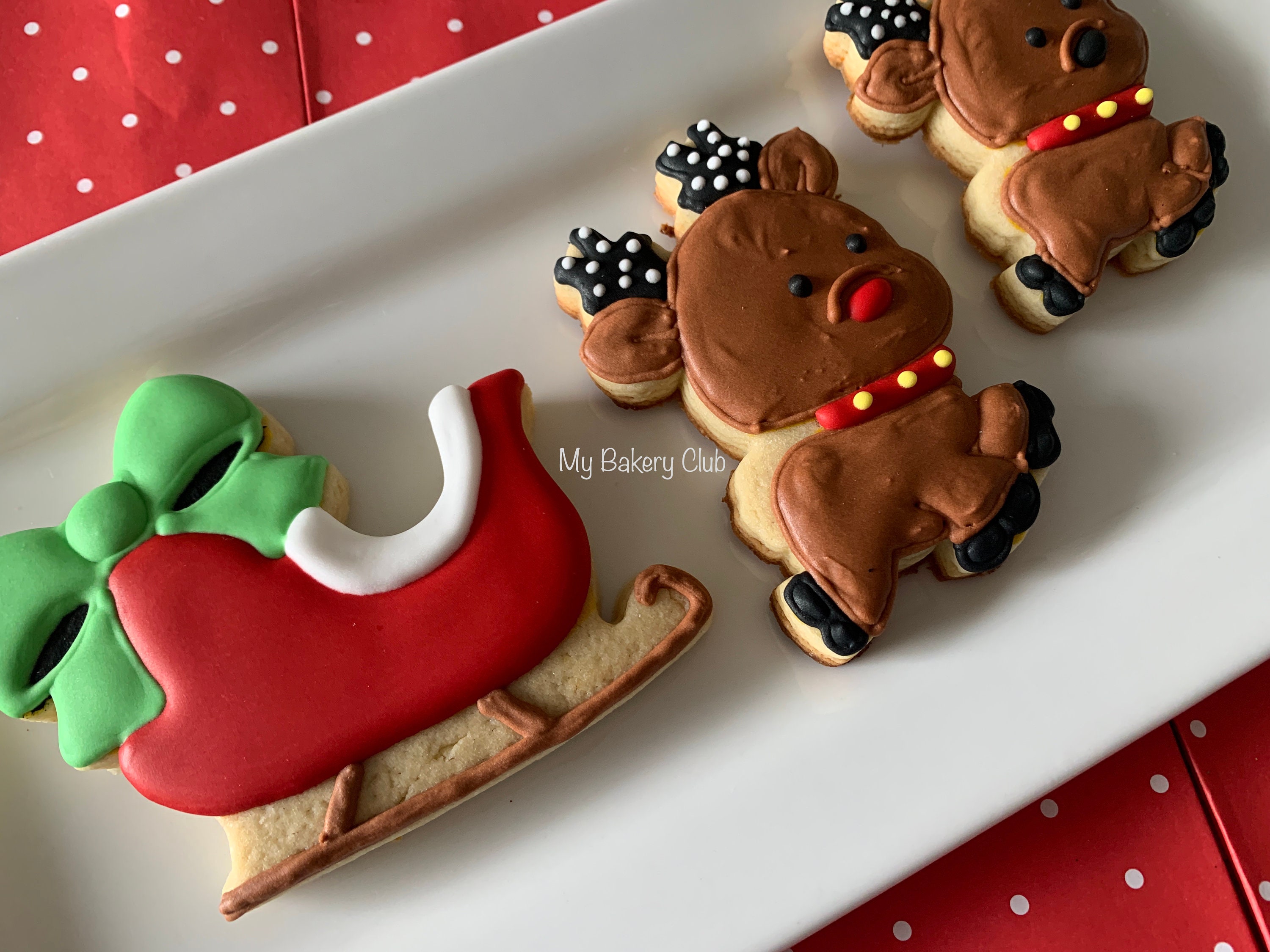 Santa Sleigh and Reindeer Cookie Set / Santa Favors / - Etsy