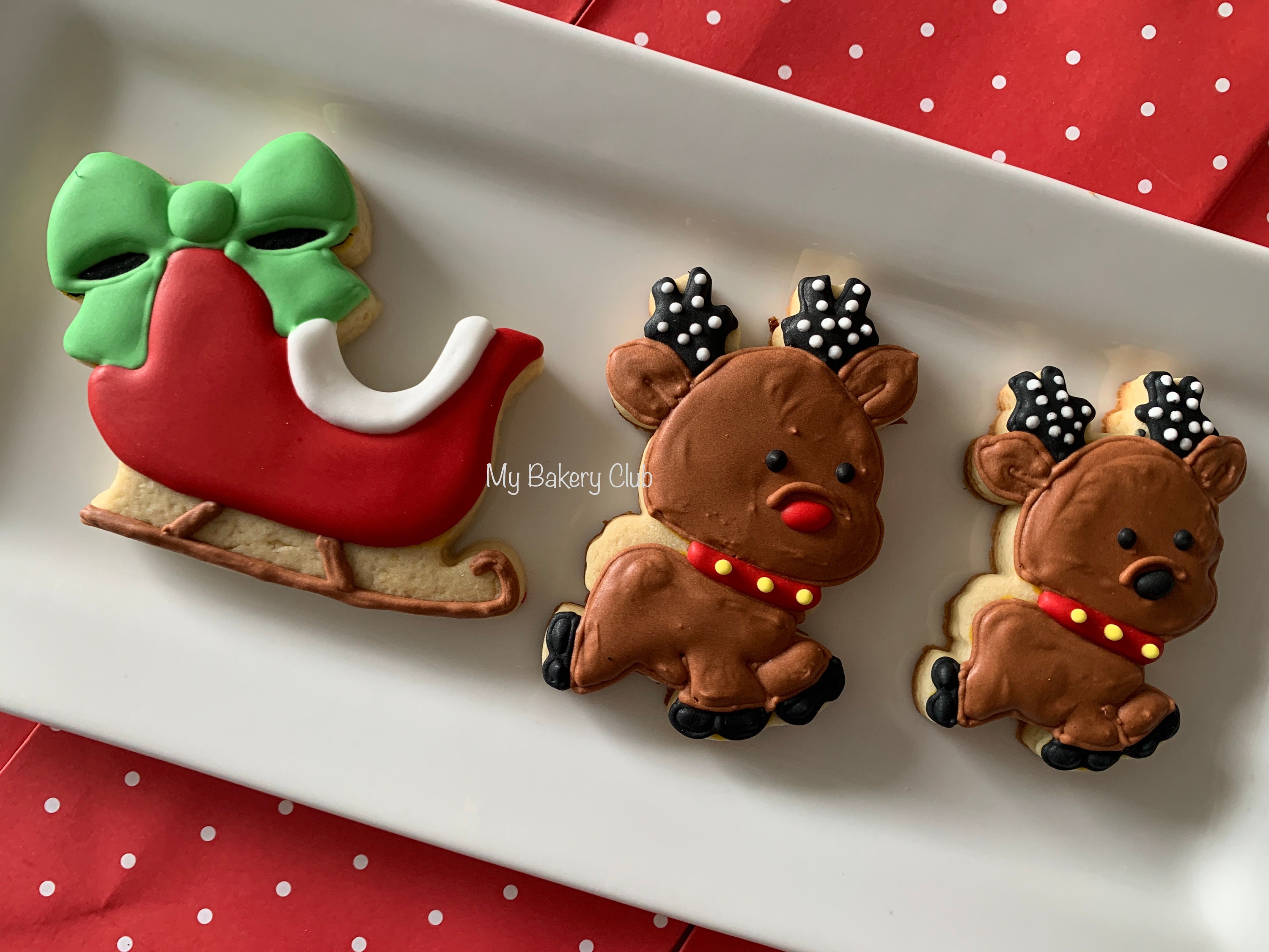 Santa Sleigh and Reindeer Cookie Set / Santa Favors / | Etsy