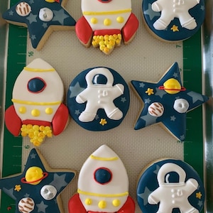 Space and Astronaut Cookies - Etsy
