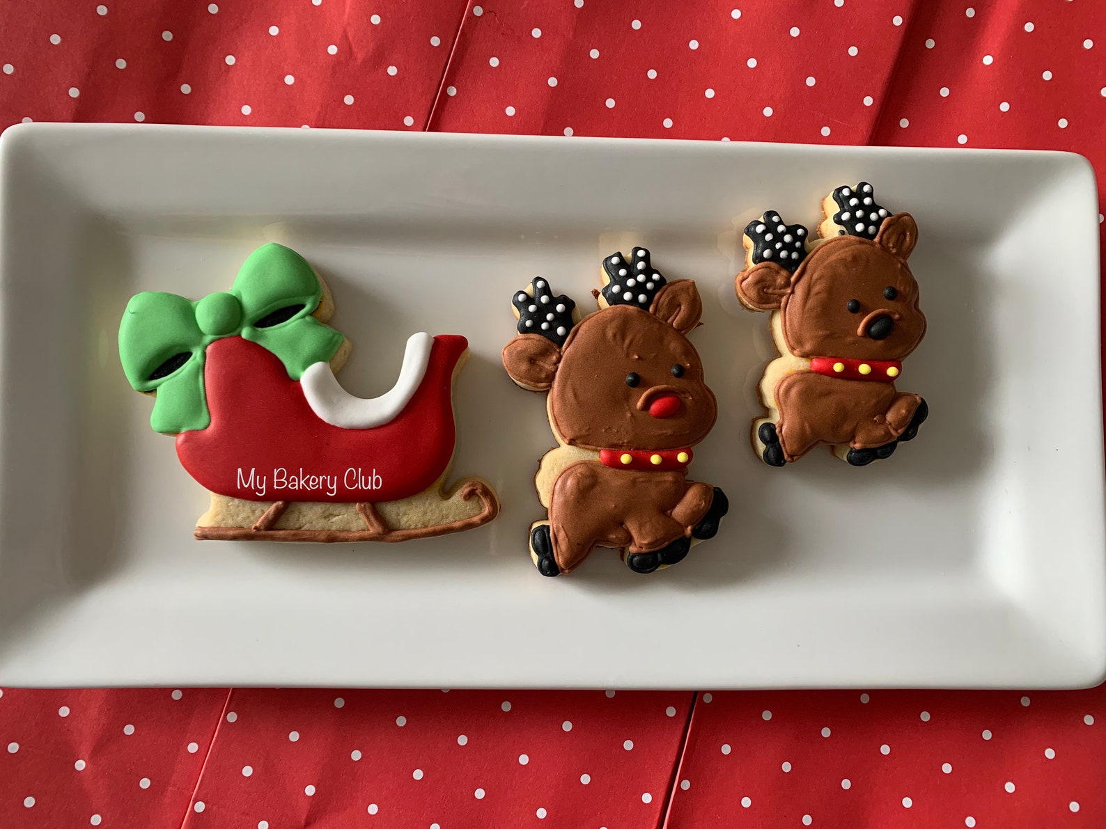 Santa Sleigh and Reindeer Cookie Set / Santa Favors / - Etsy
