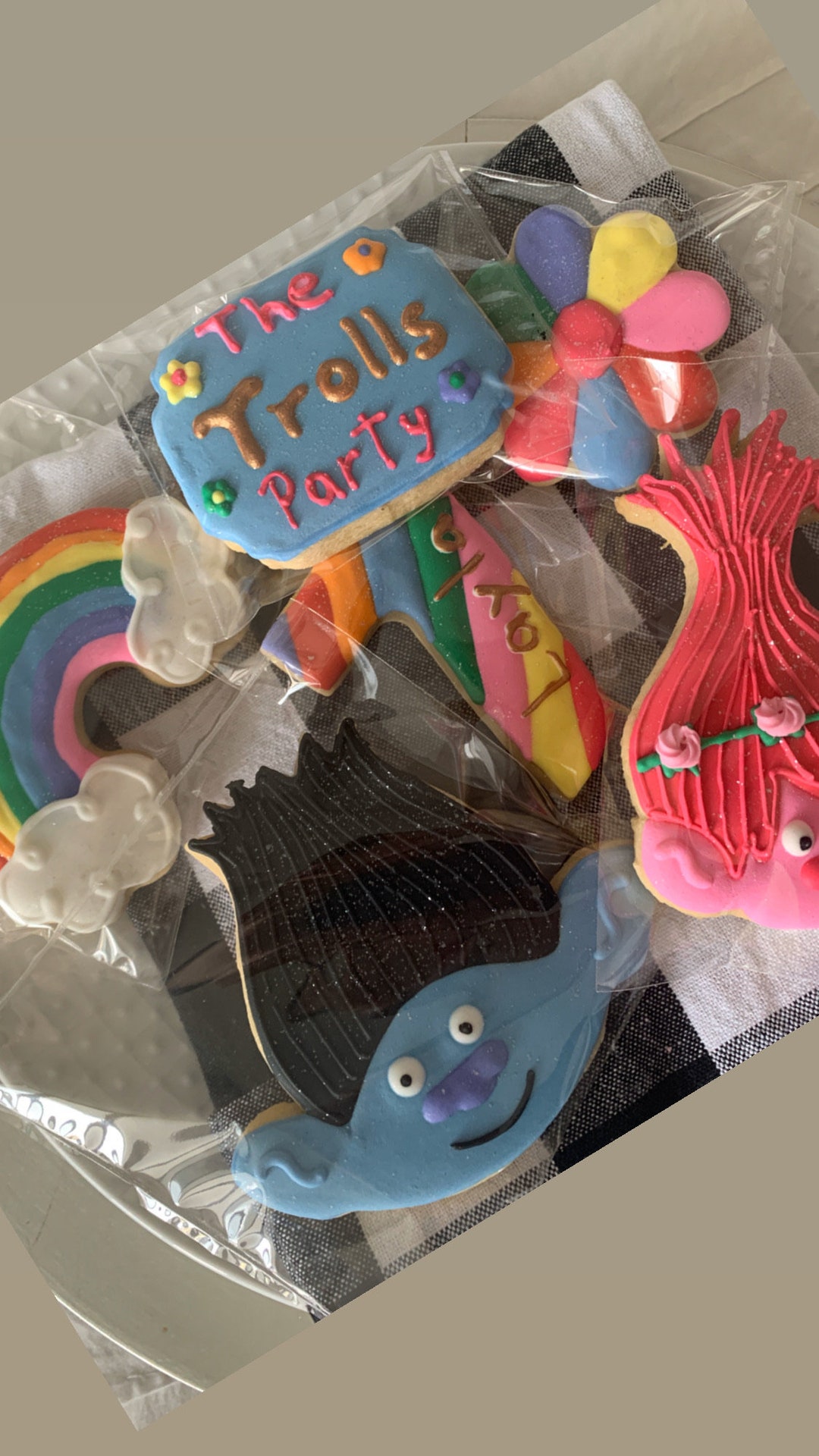 Trolls Party Cookies: Handmade Decorated Cookies - Etsy