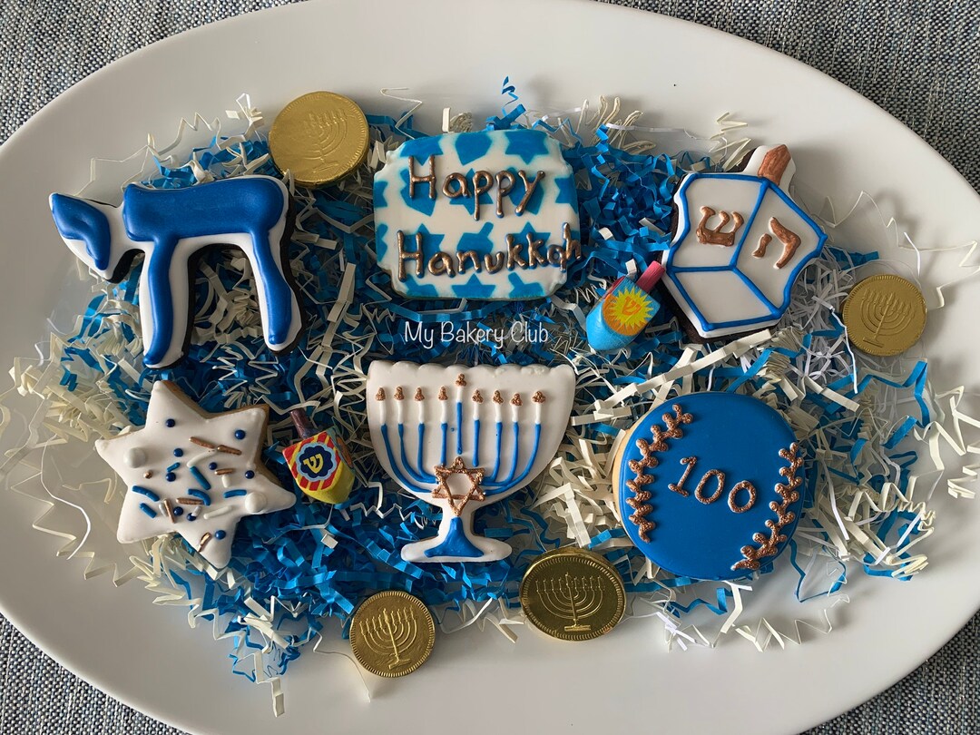 Hanukkah Decorated Cookie Set: Handmade Sugar Cookies - Etsy