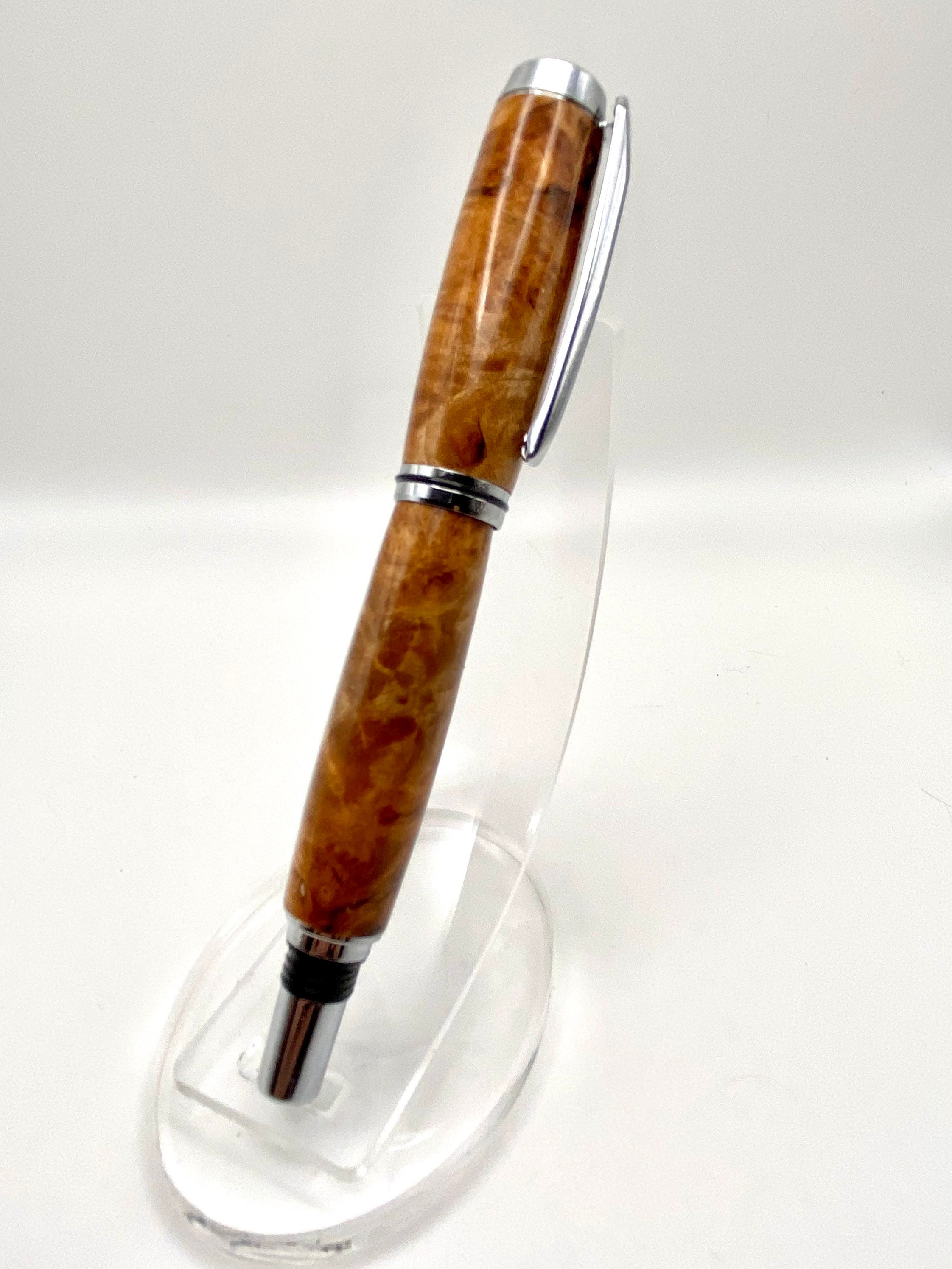 Handmade Cherry Burl Wood Fountain Pen. Jr. Gent Pen Kit - Etsy