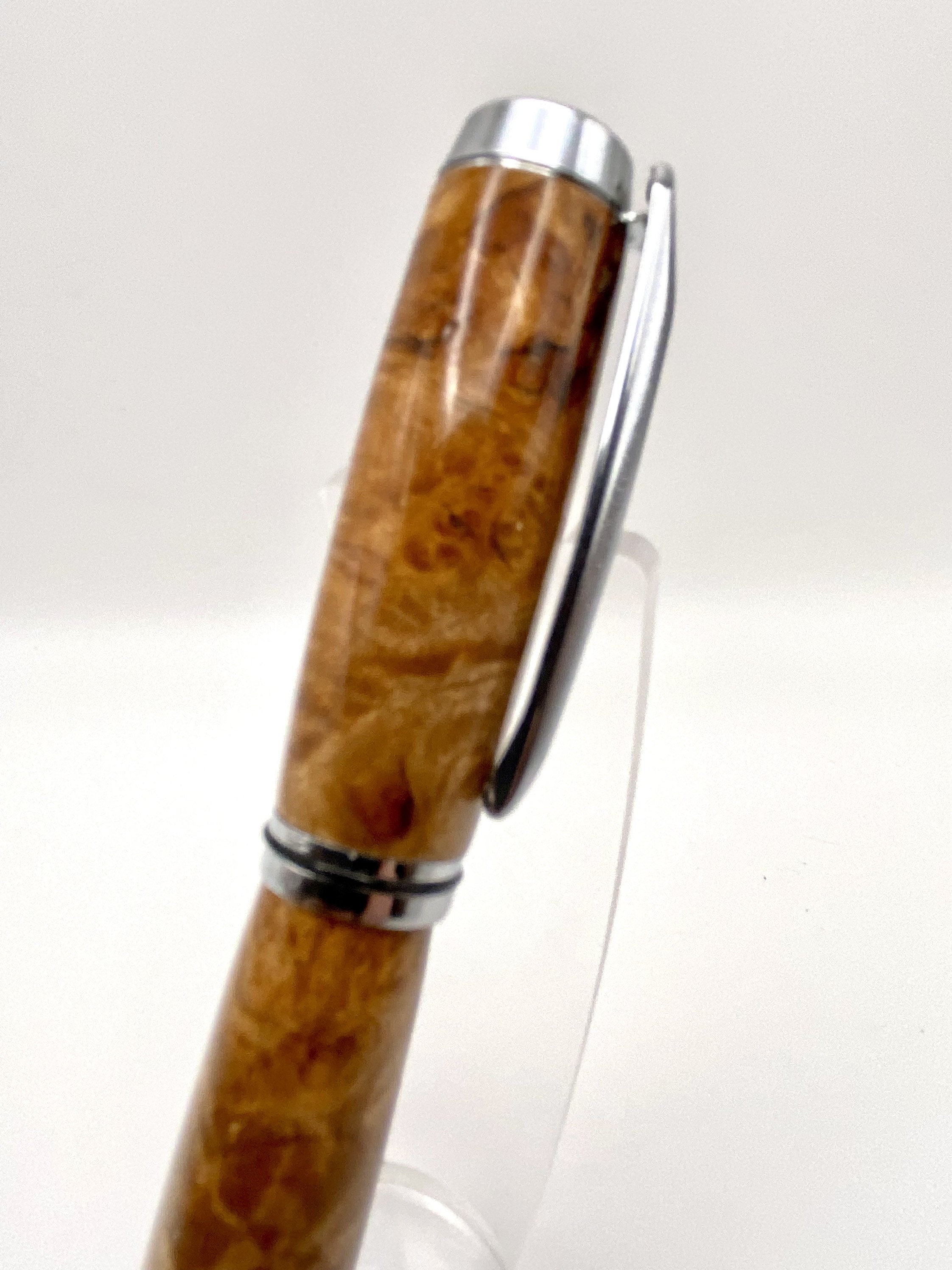 Handmade Cherry Burl Wood Fountain Pen. Jr. Gent Pen Kit - Etsy