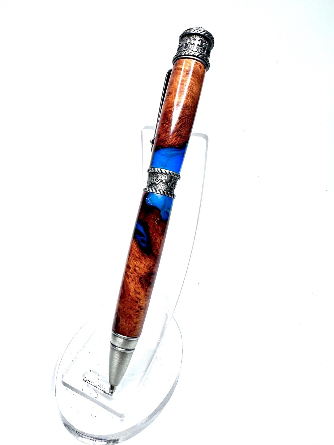 Handcrafted Cherry Burl Twist Pen: Faith Hope Love, Pewter Finish - Etsy