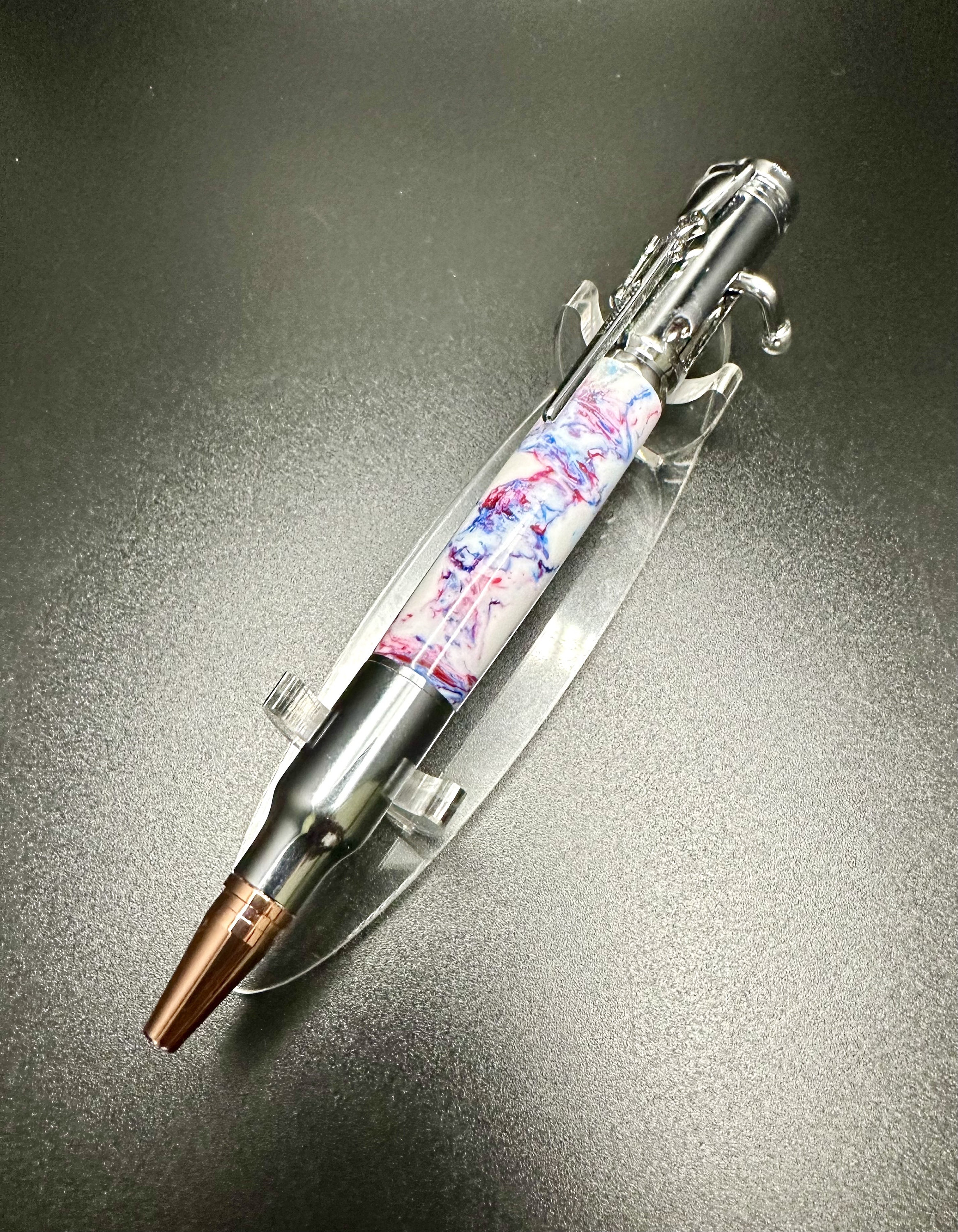 Handmade 30 Caliber Bullet Rifle Pen. Made From Red, White and Blue ...