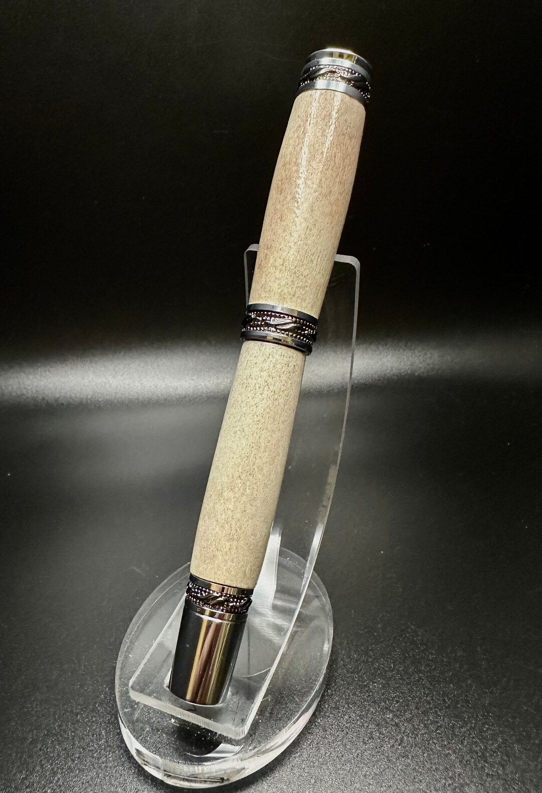 Handmade Textured Elk Antler Pen. Montana Elk Antler With Large ...