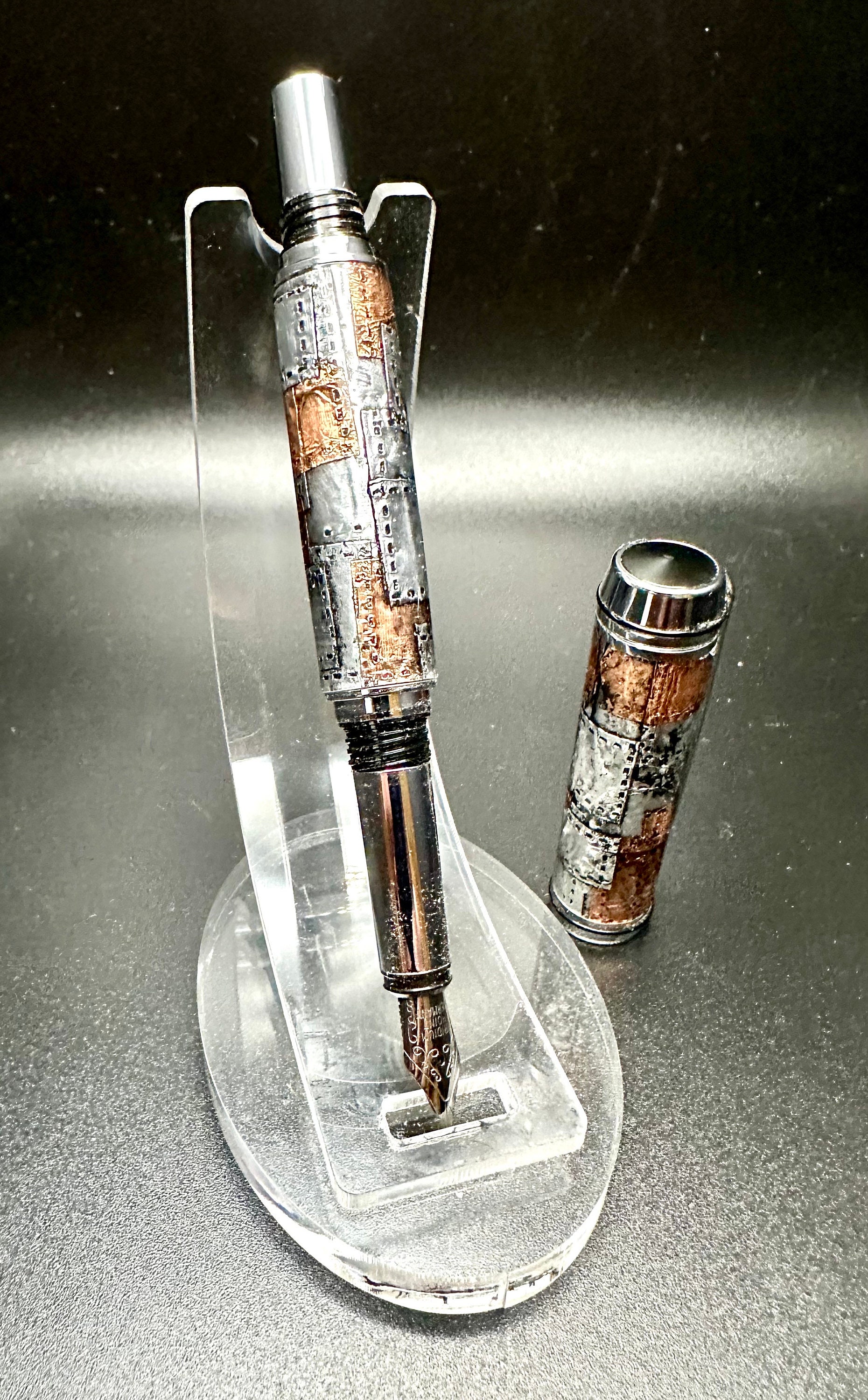 Handmade Steampunk Fountain Pen With Brass and Copper Worked Metal ...