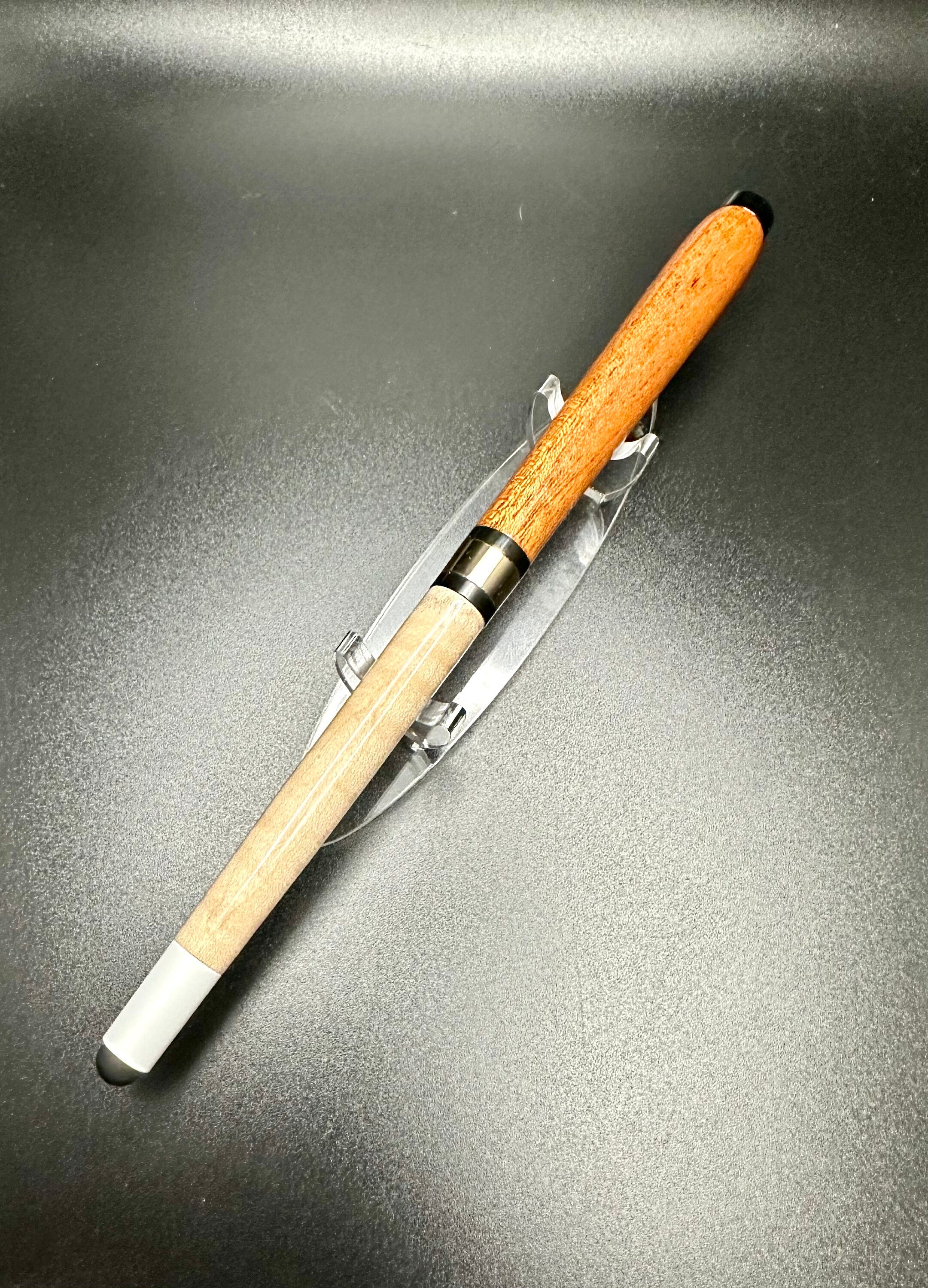Handmade Pool Cue Pen. Gold Hardware Blonde Maple and Black - Etsy