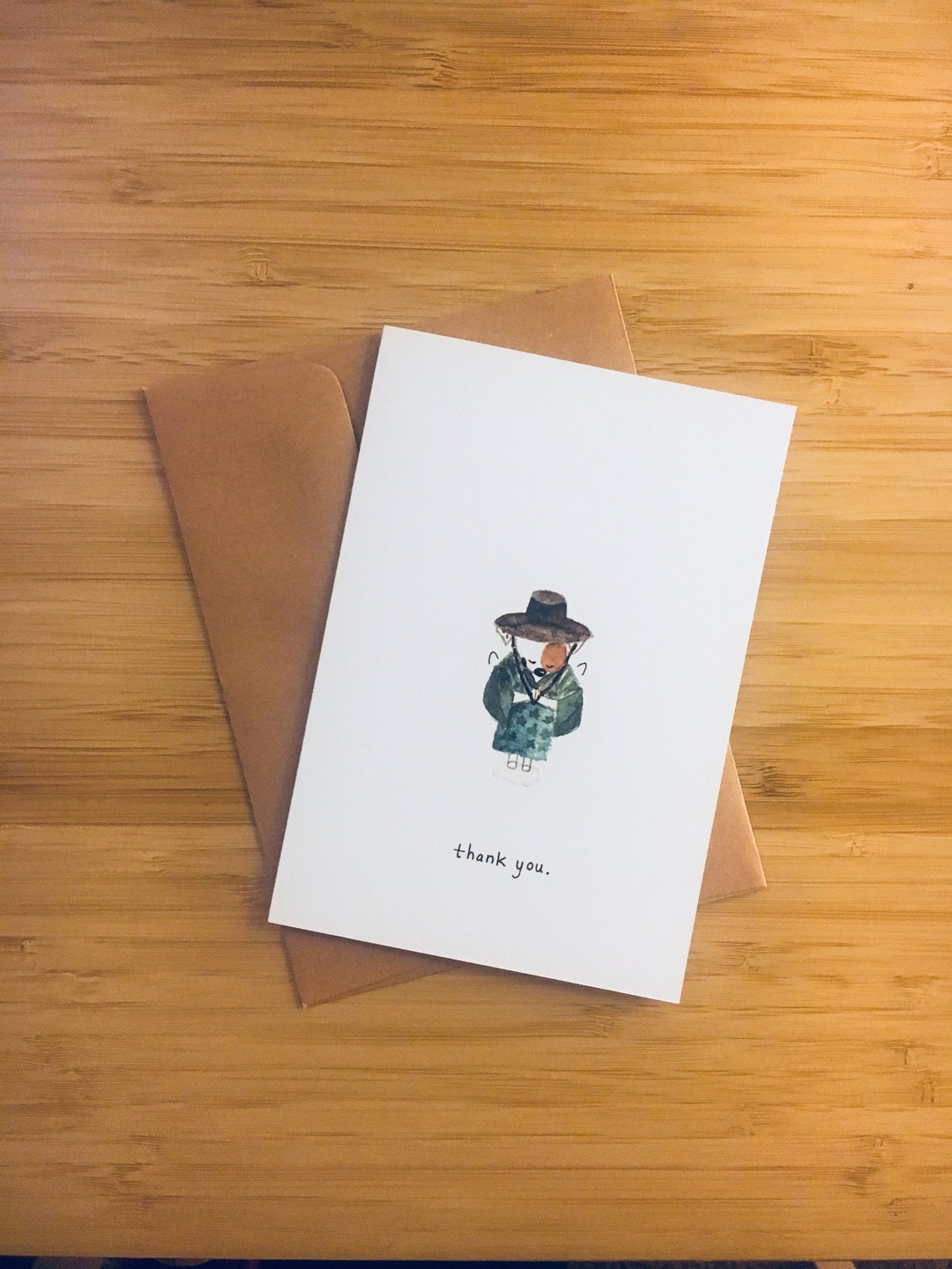 Thank You Watercolor Card - Etsy