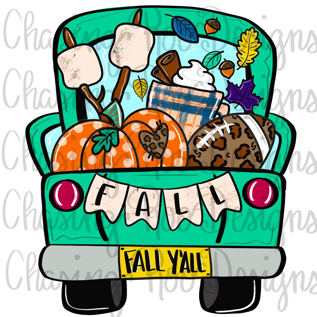 TEMPLATE Everything Love Fall Truck Template Football Bonfires Pumpkins ...