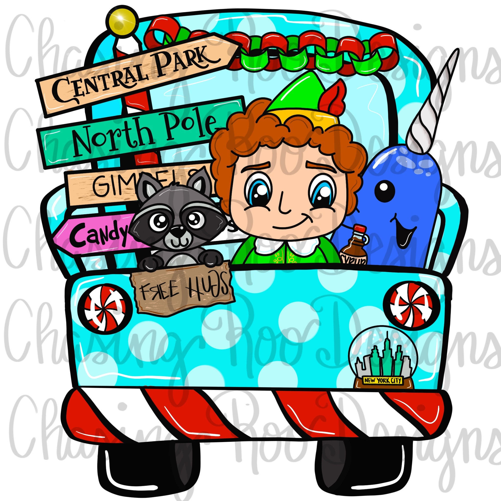 TEMPLATE Elf Truck Christmas Door Hanger Template - Etsy