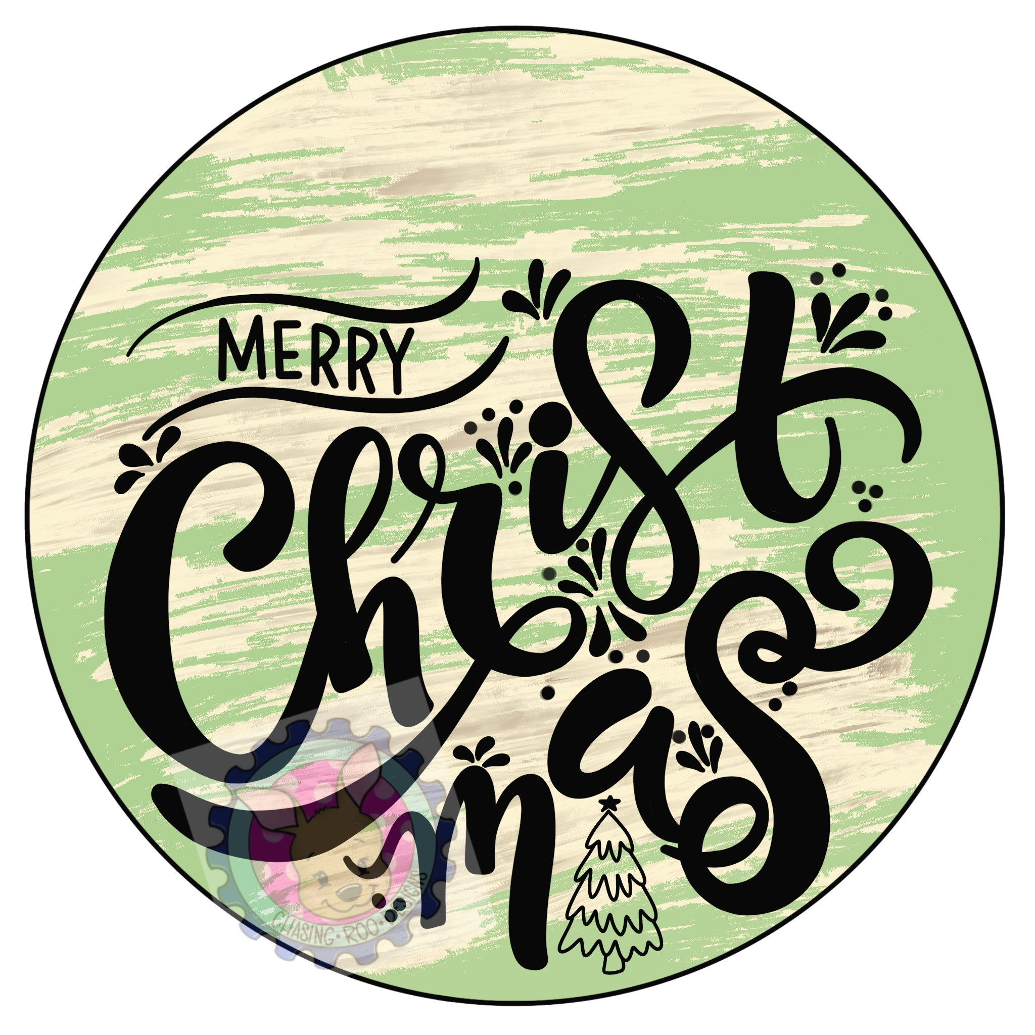 TEMPLATE Boho Christmas Door Hanger Template Boho Round - Etsy