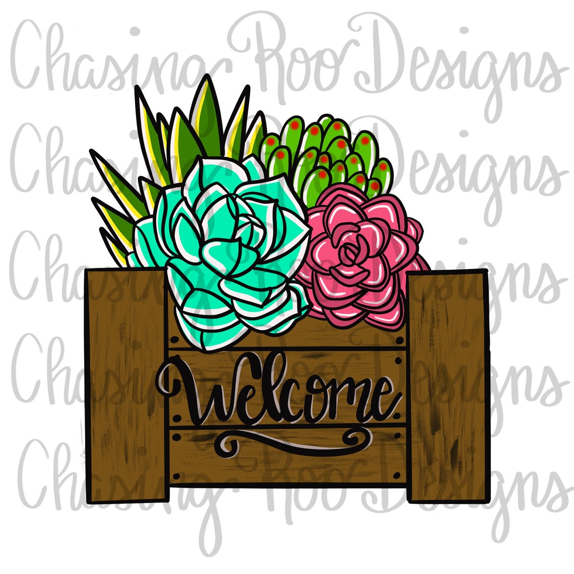 TEMPLATE Succulent Door Hanger Template Flower Box - Etsy