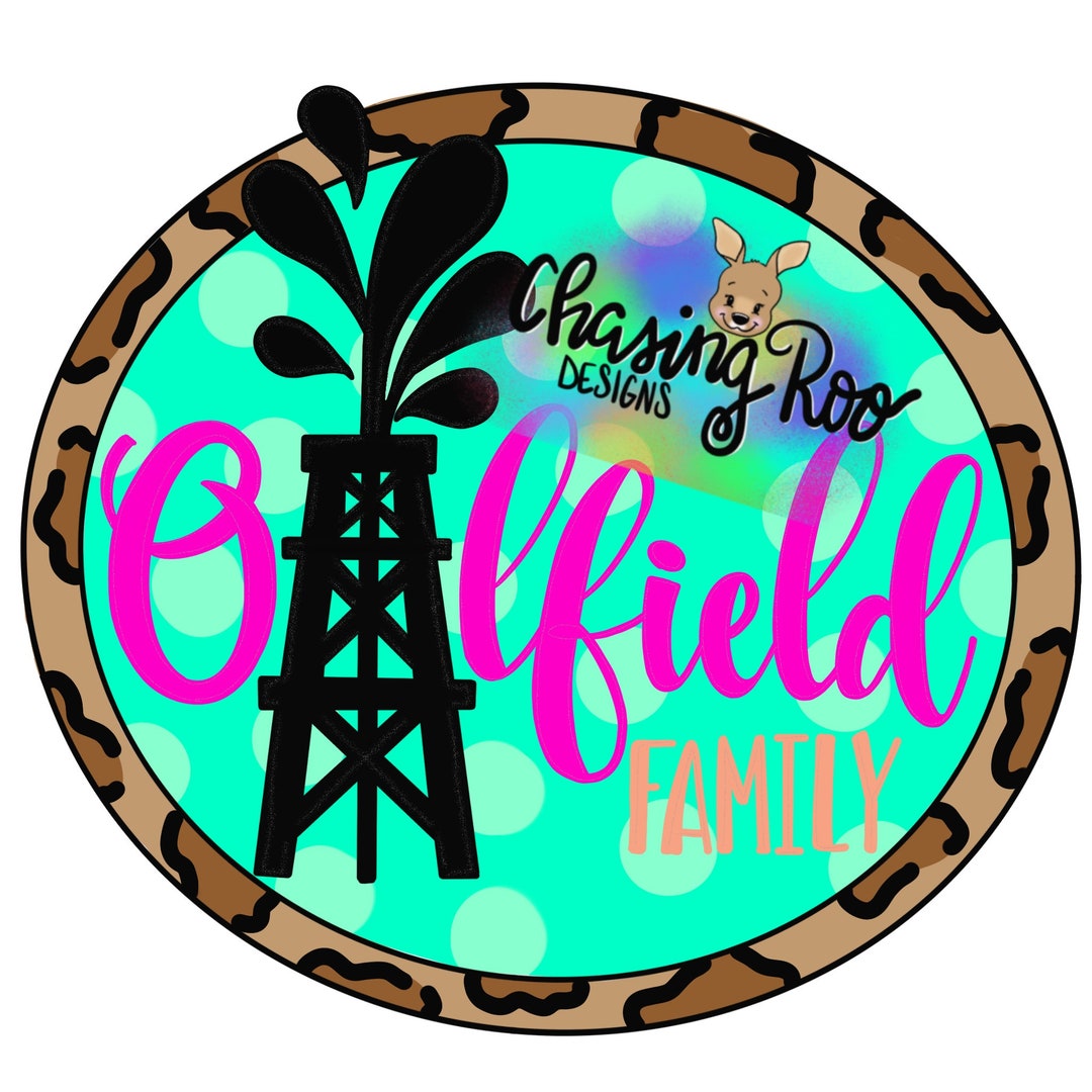 TEMPLATE Oilfield Family Sign Door Hanger Template - Etsy