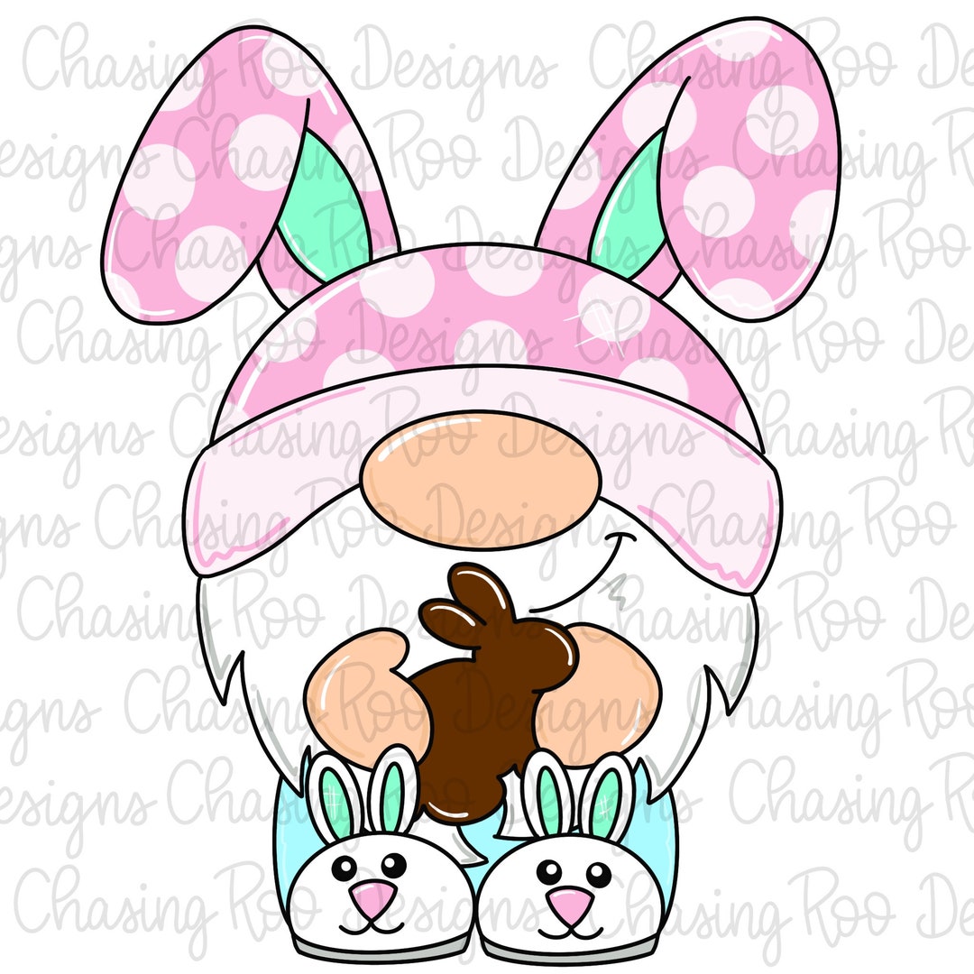 TEMPLATE Easter Gnome Door Hanger Template Gnome Bunny Easter Gnome ...