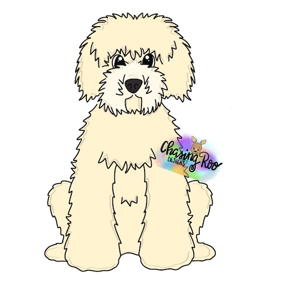 TEMPLATE Doodle Dog Template Labradoodle Dog Golden | Etsy