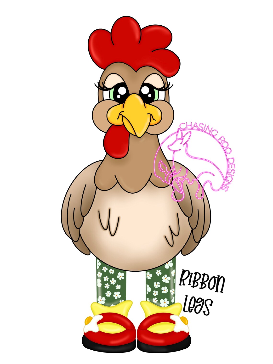 TEMPLATE Chicken Door Hanger Template Ribbon Leg Template - Etsy