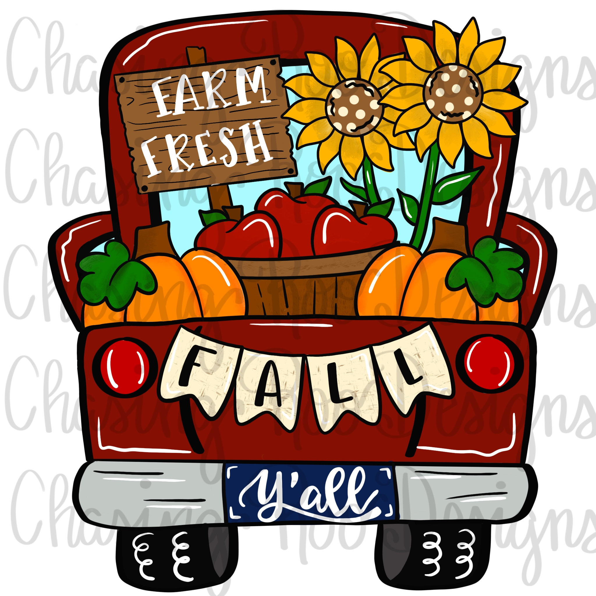 TEMPLATE Fall Truck template Harvest Truck Pumpkins - Etsy México