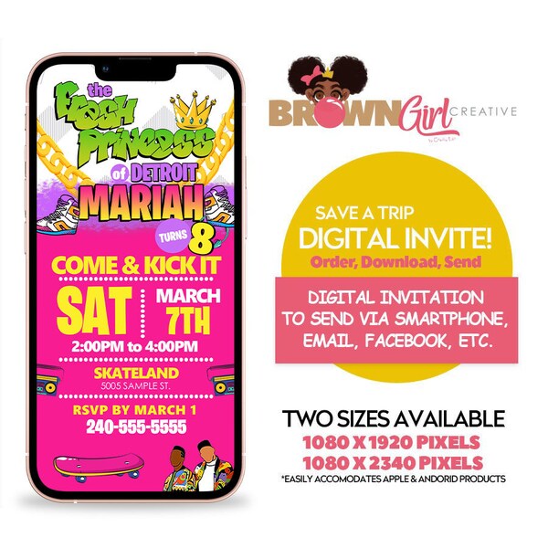 Fresh Princess Birthday Invitation - Etsy