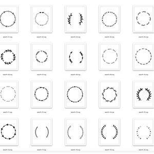 20 Beautiful Wreath Designs SVG PNG Bundle Cricut & Silhouette Files ...