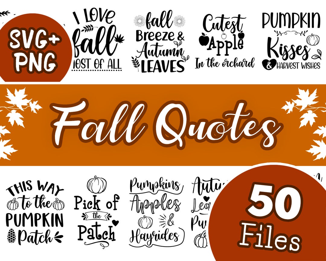 50 Fall / Autumn Quote Designs - Etsy