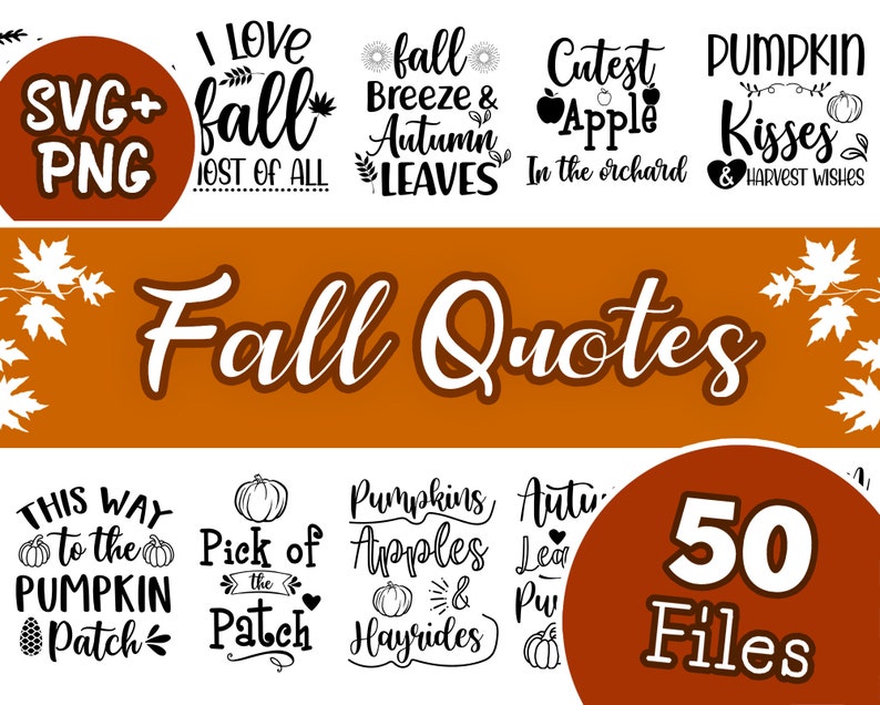 50 Fall / Autumn Quote Designs | Etsy