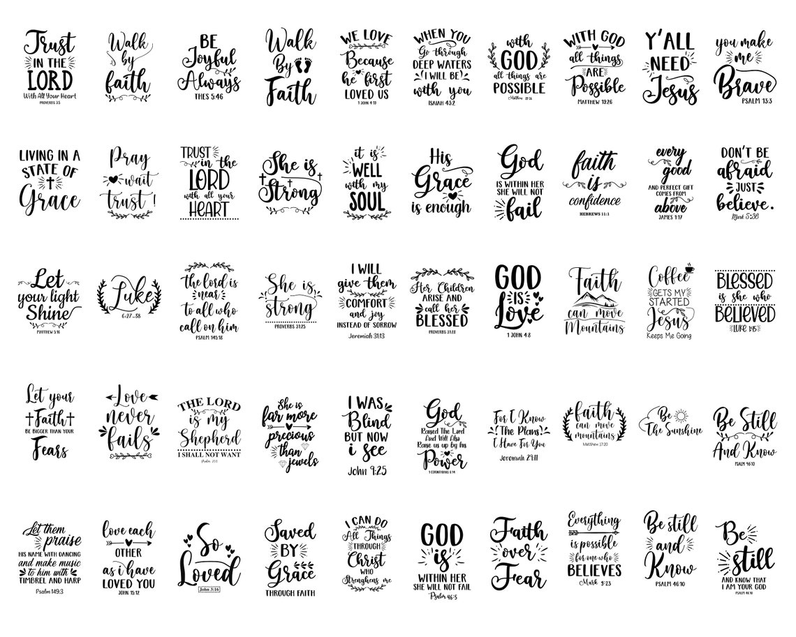 50 Christian Bible Quote Designs - Etsy