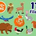 11 Cute Forest Woodland Animals SVG PNG Bundle Cricut & Silhouette ...