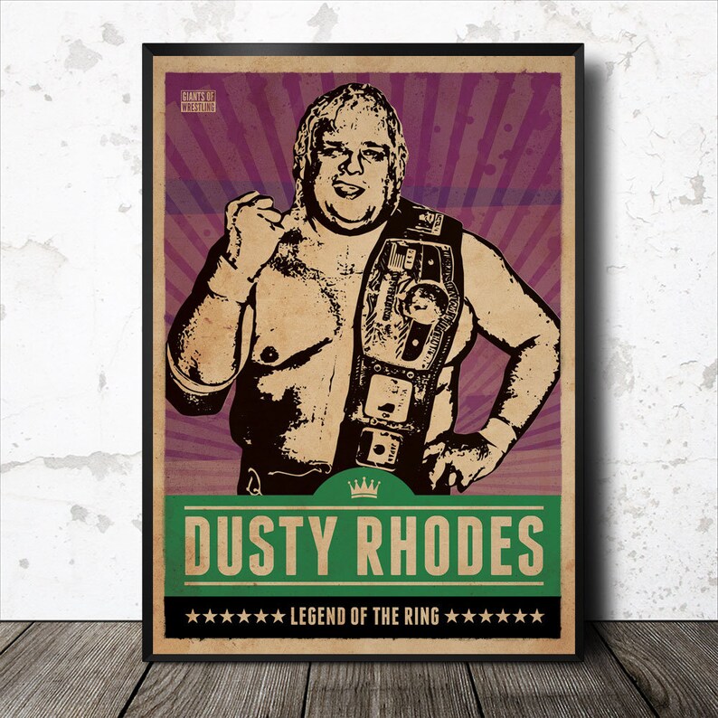 Dusty Rhodes Wrestling Art Poster Imprimer | Etsy