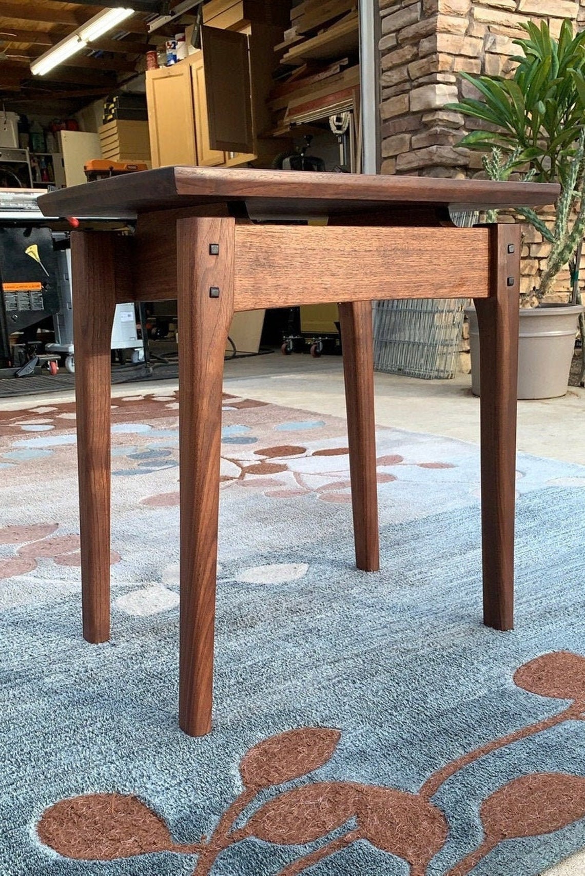 Walnut End Table - Etsy