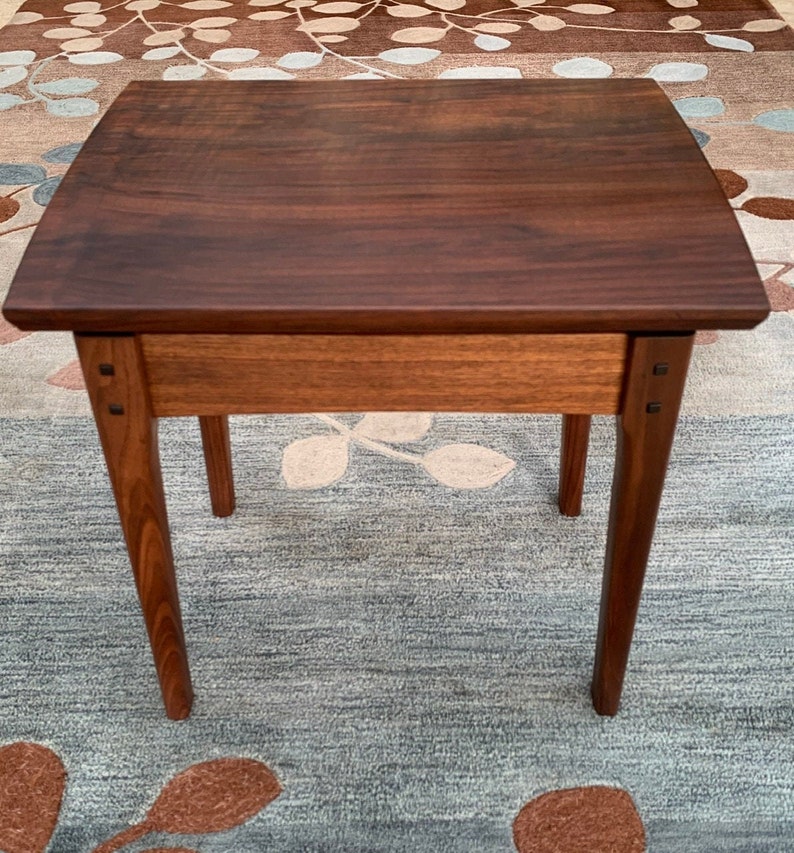 Walnut End Table - Etsy
