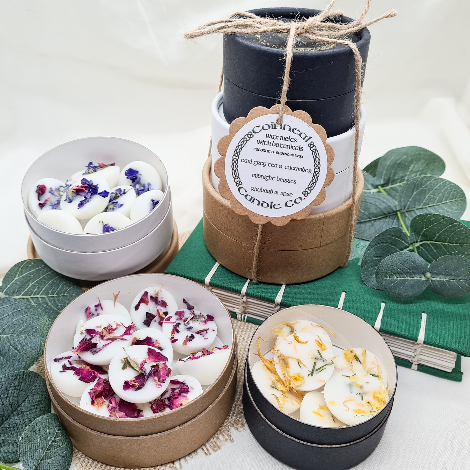 Wax Melt Gift Set Wax Melt Pots Stacking Trio Botanical | Etsy