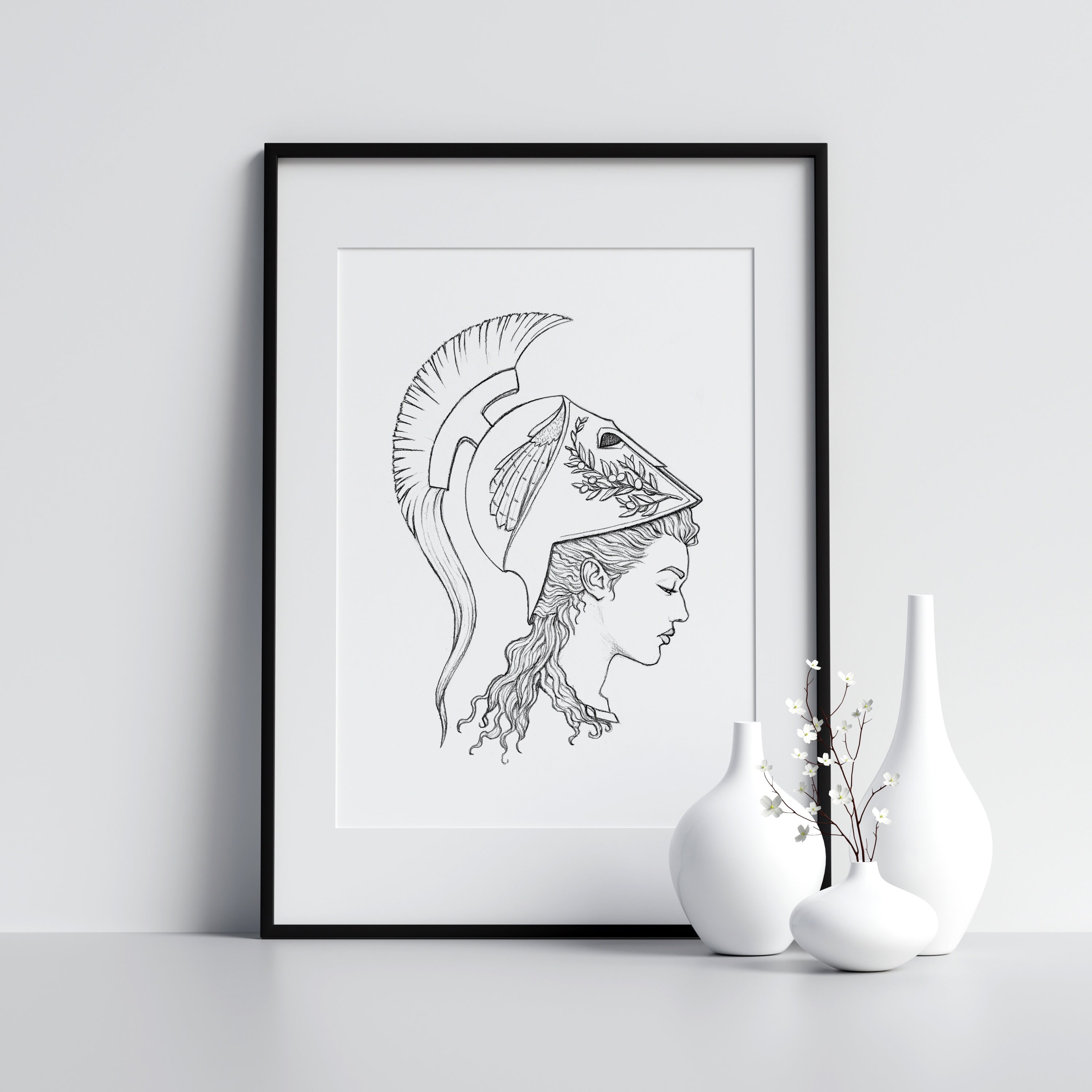 Goddess Athena Wall Art Print | Etsy