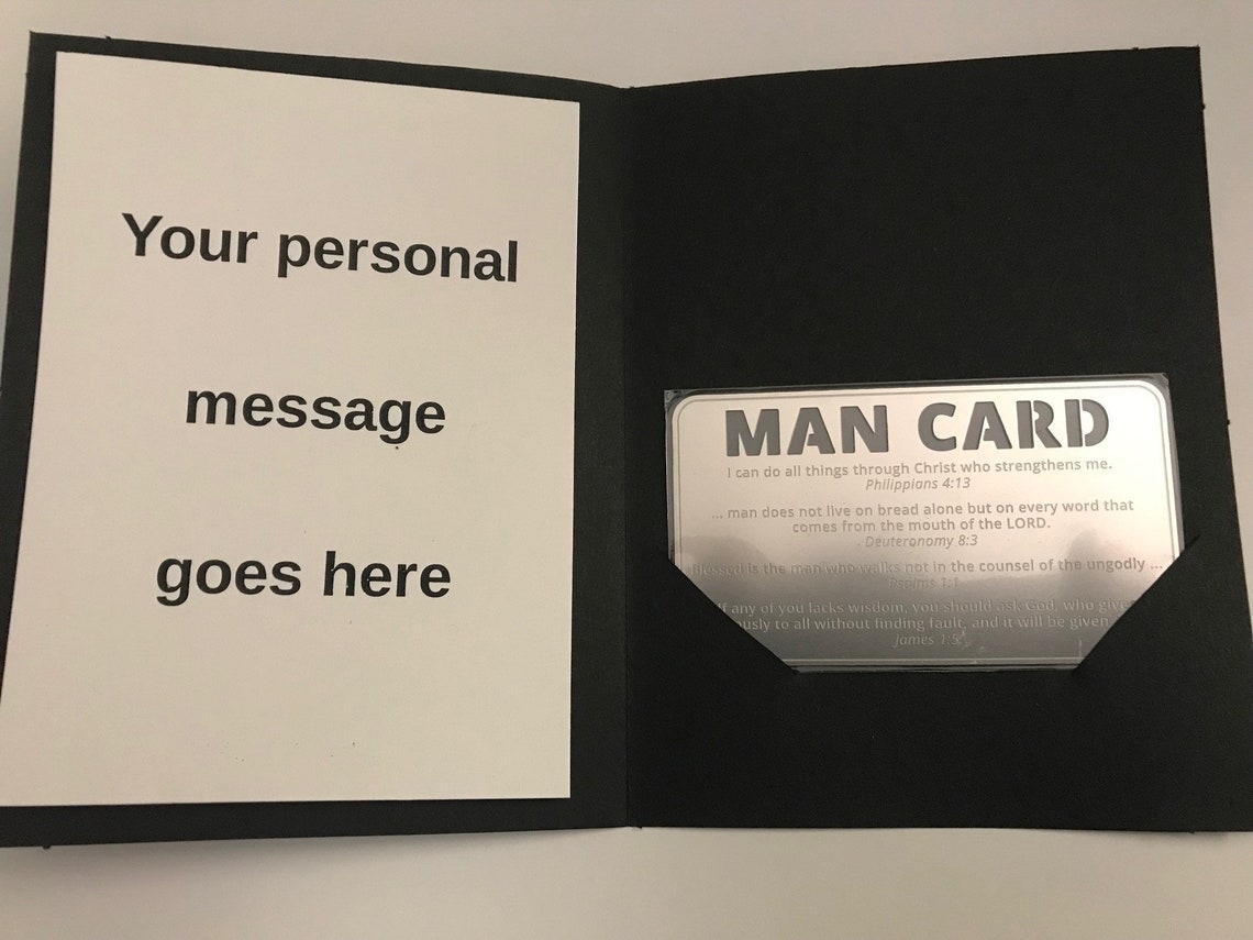 Man Card Individual Card - Etsy