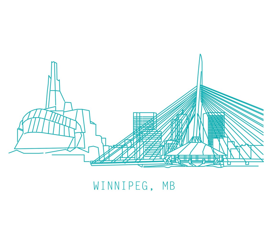 Winnipeg Skyline Poster (11"x17") - Etsy