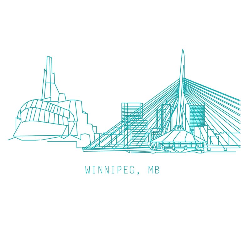Winnipeg Skyline Poster (11"x17") - Etsy