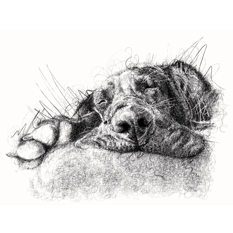 Scribble Drawing - Etsy