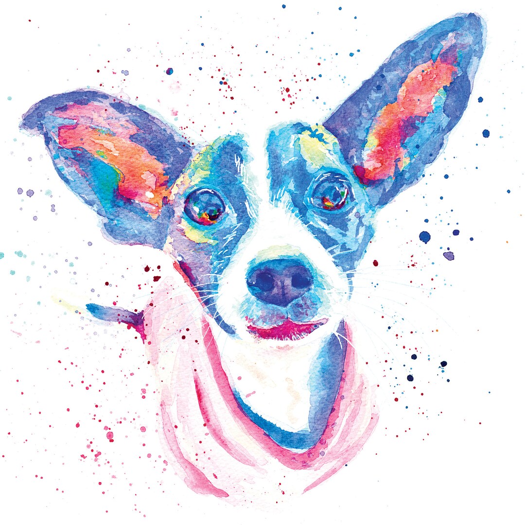 CHIHUAHUA TERRIER DOG Watercolour, Cornish Dog Animal Art Print From ...