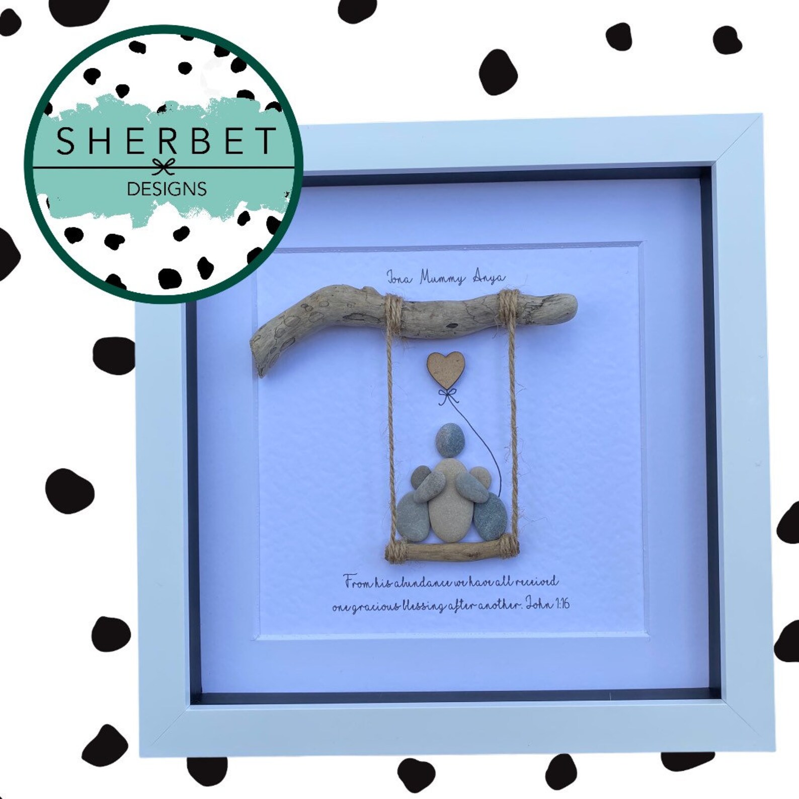 Grandparent Personalised Gift Pebble Art Personalised - Etsy